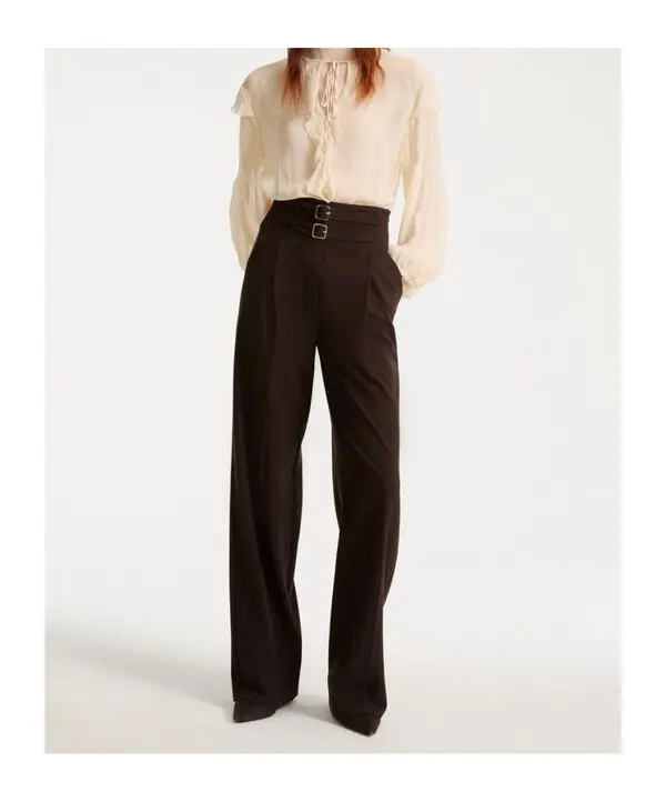 Marella Maranta High-waist Trousers - Brown