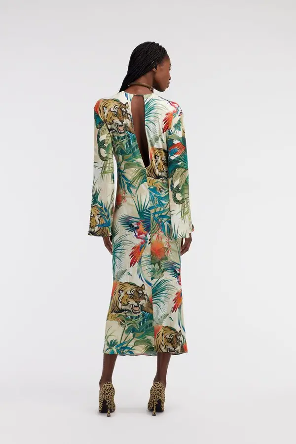 Roberto Cavalli Jungle-print Wrap Dress