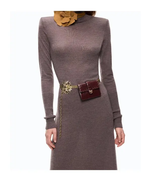 Pinko Fine-knit Roll-neck Dress