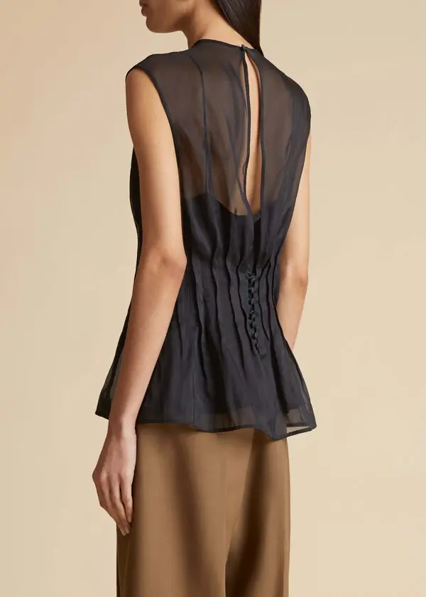 Khaite The Westin Sleeveless Silk Top - Brown