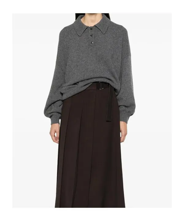 LISA YANG Long-sleeved Polo Collar Sweater