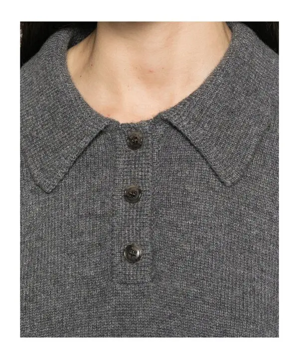 LISA YANG Long-sleeved Polo Collar Sweater