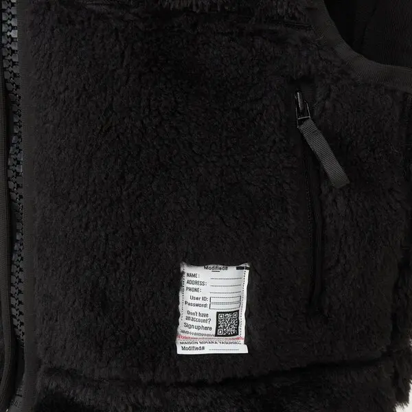 Mihara Yasuhiro Sleeveless Faux Shearling Jacket