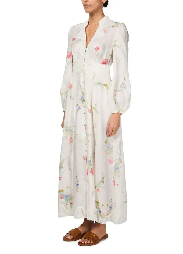 Zimmermann Lace Plunge Midi Dress