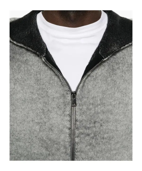 Avant Toi Long-sleeved Zip-up Hooded Cardigan