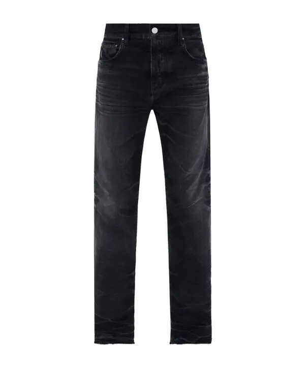 Amiri Logo Patch Straight Leg Jeans