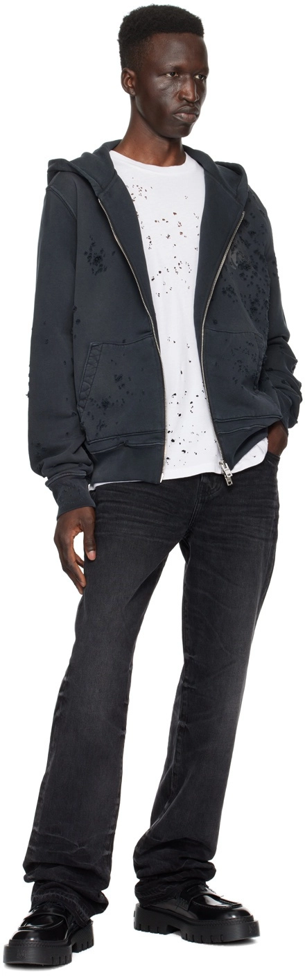 Amiri Logo Patch Straight Leg Jeans
