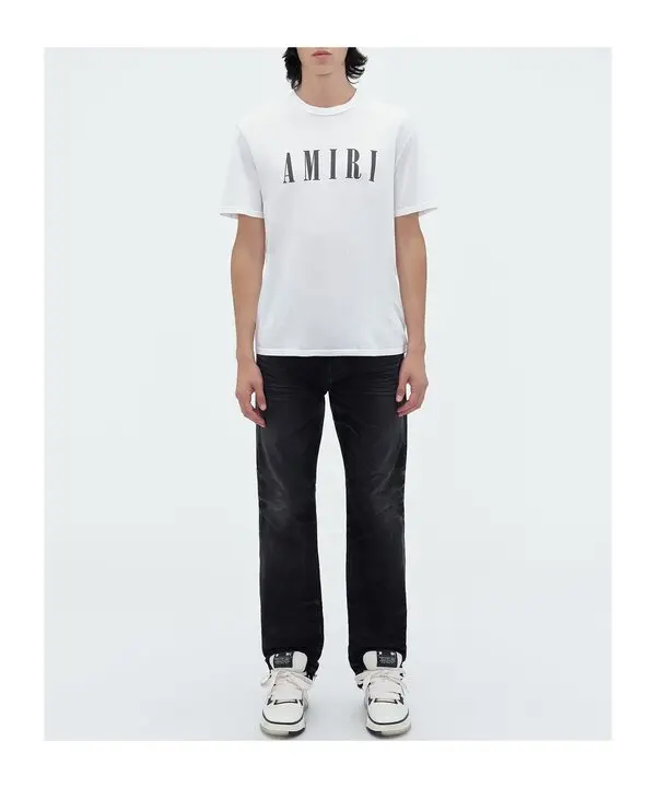 Amiri Logo Patch Straight Leg Jeans