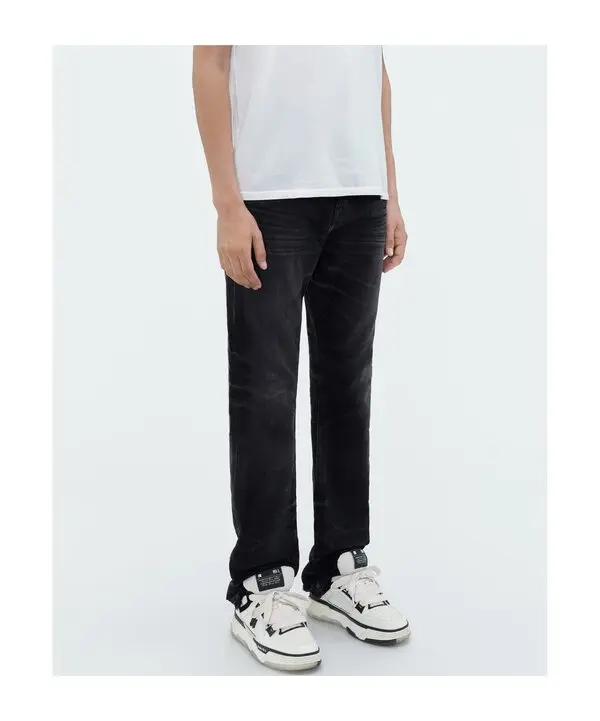 Amiri Logo Patch Straight Leg Jeans