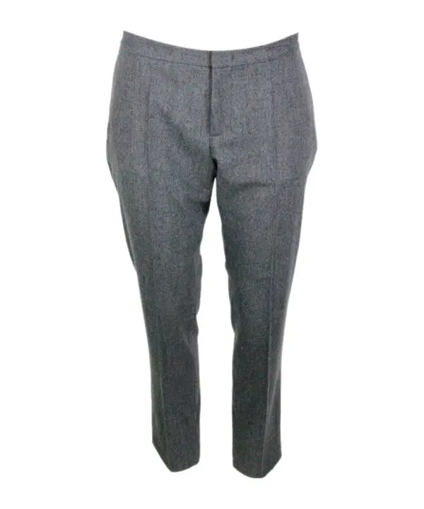 Fabiana Filippi Embellished Straight Leg Trousers - Gray