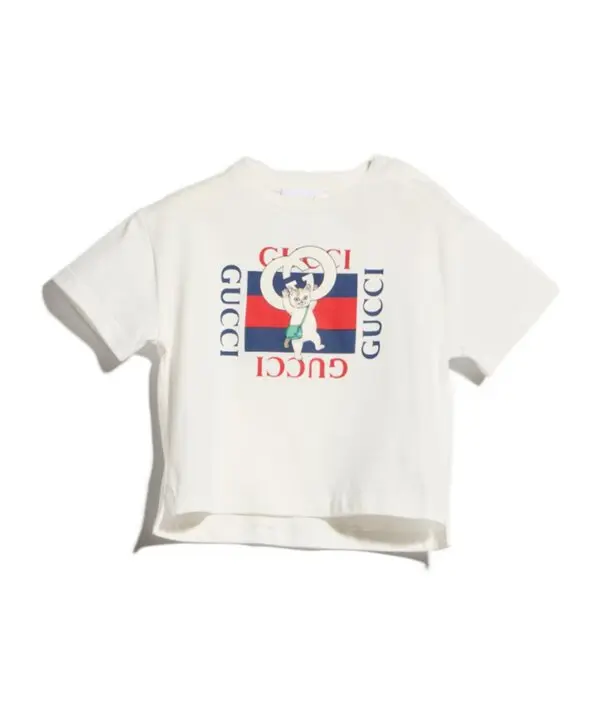 Gucci Cotton T-shirt With Cat Print - White