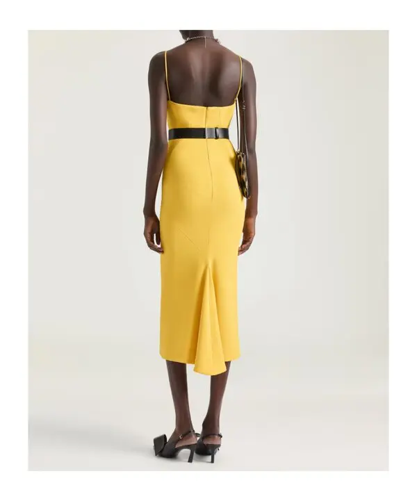 Givenchy Sliced Midi Dress In Crepe Cady