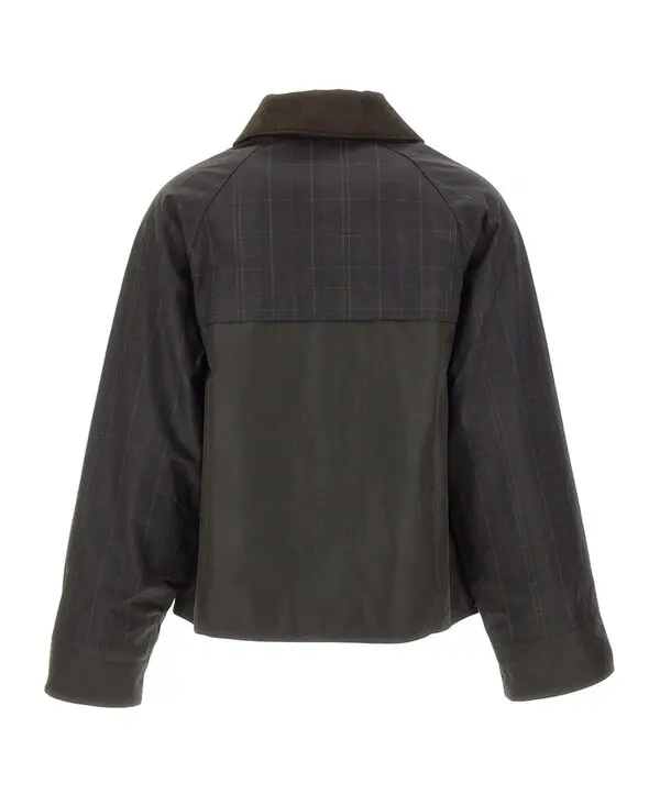 Barbour Tartan Spey Wax Jacket - Black