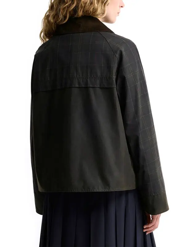Barbour Tartan Spey Wax Jacket - Black