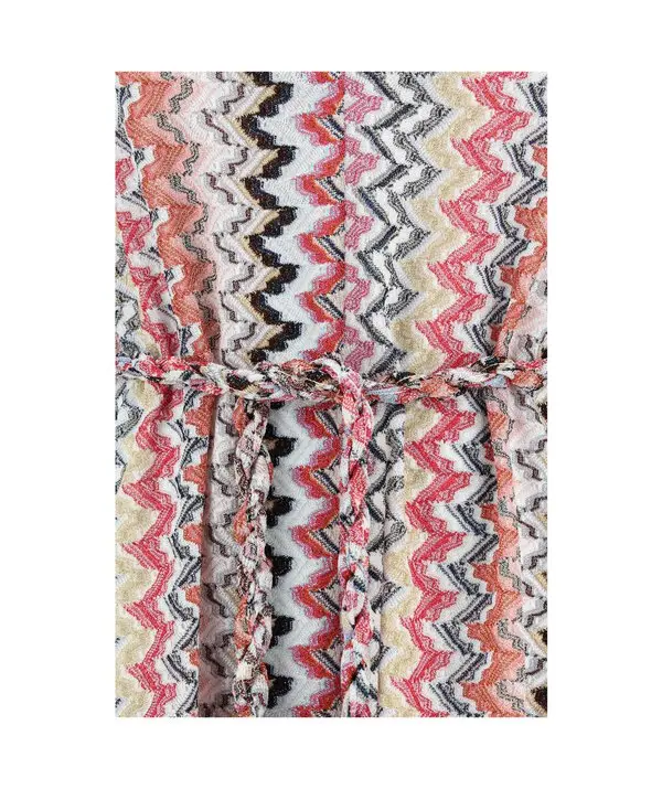 Missoni Kaftano Zigzag Wovened V-neck Maxi Dress