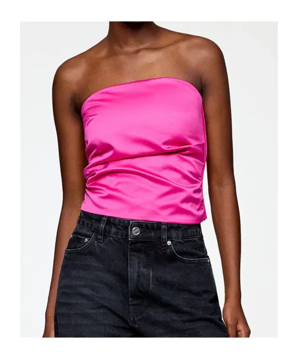 GANNI Top In Duchesse Satin