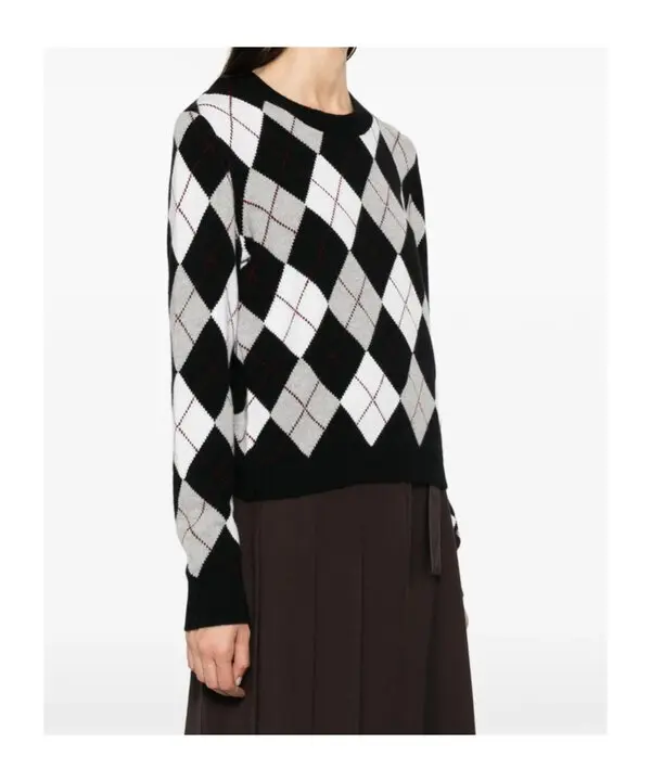 LISA YANG Argyle-knit Cashmere Sweater