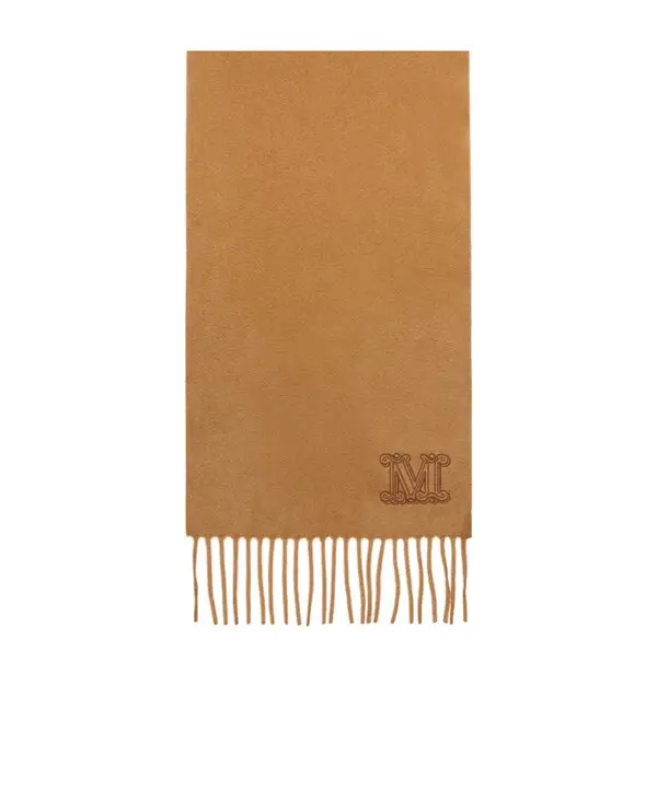 Max Mara Logo-embroidered Fringed Scarf