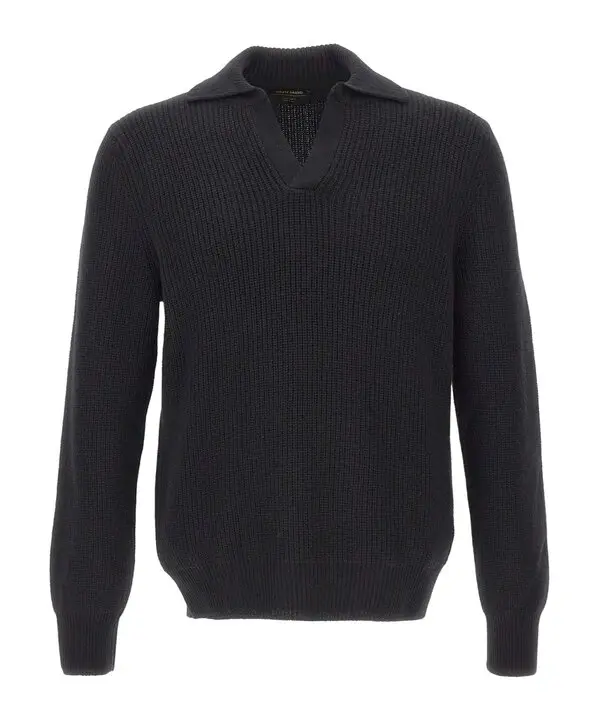 GRAN SASSO Long-sleeve Polo-collar Sweater
