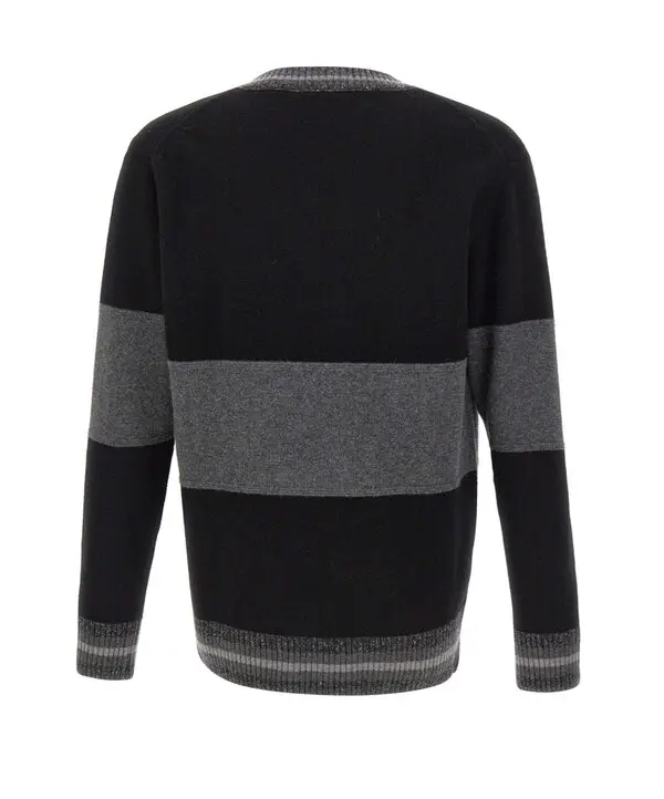 Iceberg Grey Striped Crew Neck Sweater