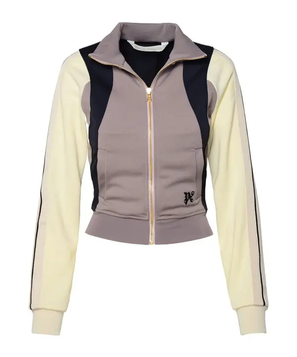 Palm Angels Pa Monogram Embroidered Colour-blocked Track Jacket