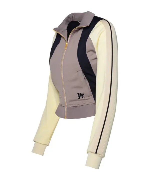 Palm Angels Pa Monogram Embroidered Colour-blocked Track Jacket