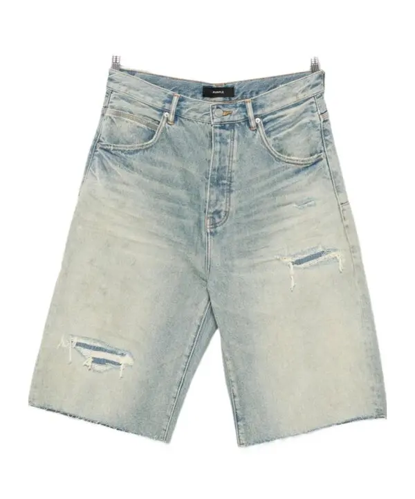PURPLE BRAND Belt Loop Denim Shorts