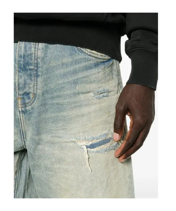 PURPLE BRAND Belt Loop Denim Shorts
