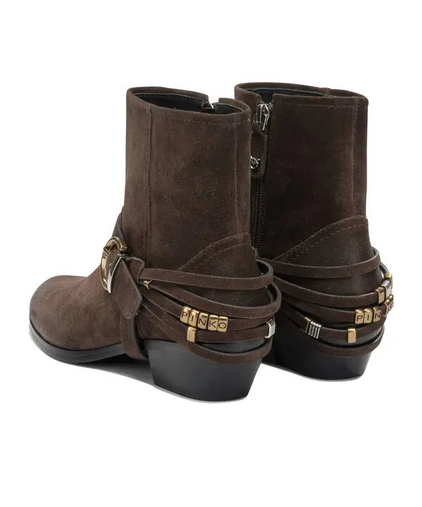 Pinko Round-toe Ankle Boots