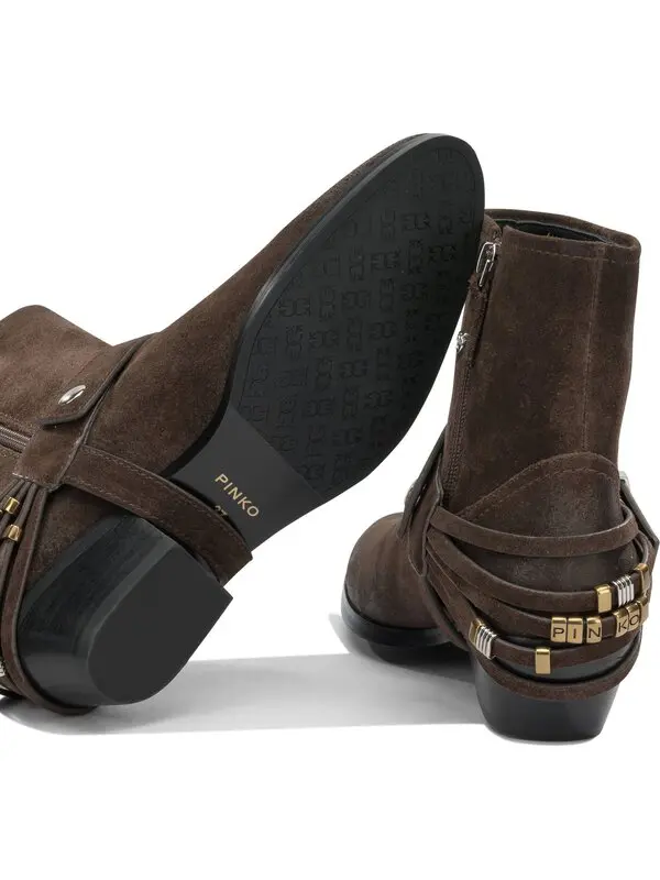 Pinko Round-toe Ankle Boots