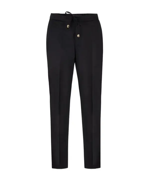 Fabiana Filippi Drawstring Straight Leg Trousers - Black