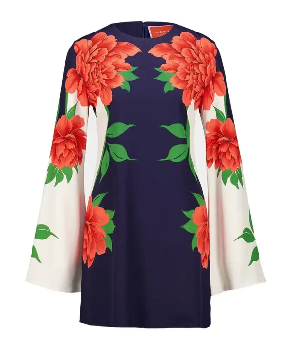 La DoubleJ Floral Bell-sleeve Dress