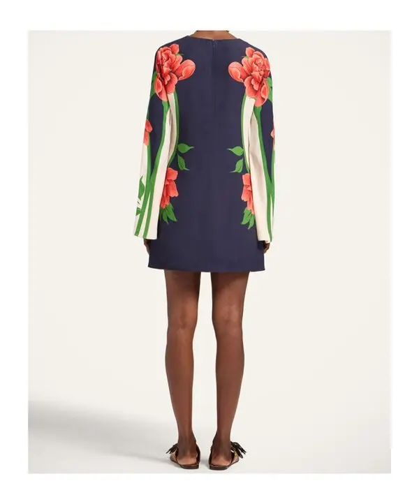 La DoubleJ Floral Bell-sleeve Dress