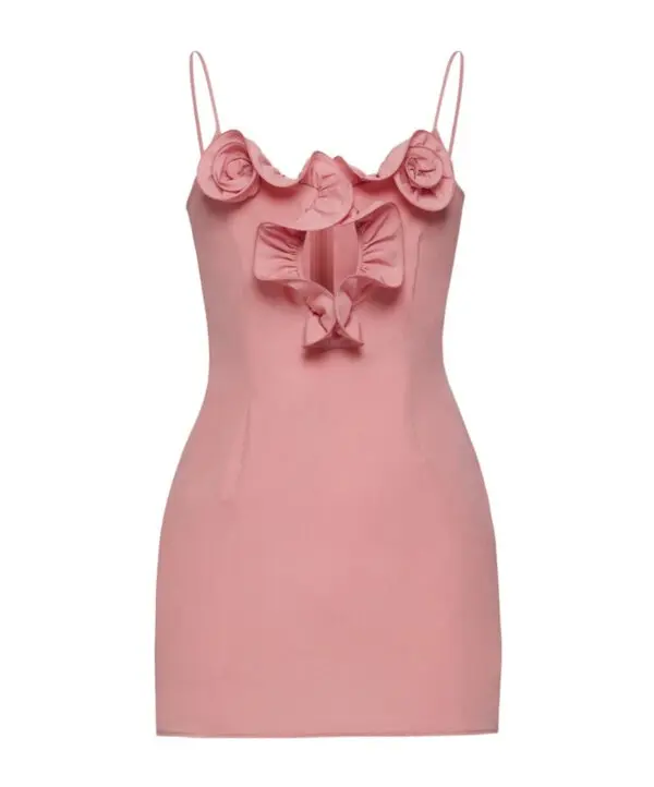 Magda Butrym Cotton Flower-detail Mini Beach Dress - Pink