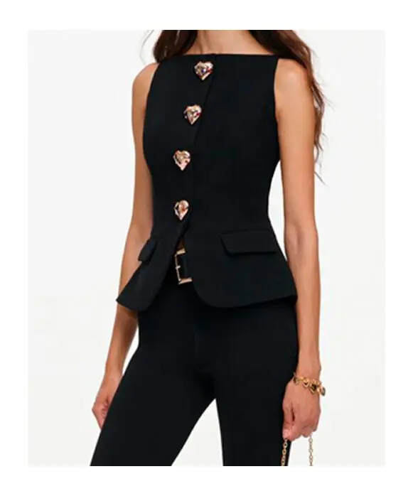 SELF-PORTRAIT Wool Crepe Top