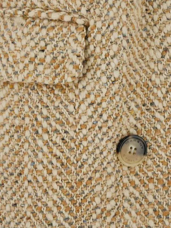 Isabel Marant Étoile Pilda Herringbone Wool Blend Double-breasted Coat
