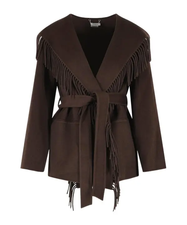 Simkhai Rowen Fringe-trimmed Wool Jacket