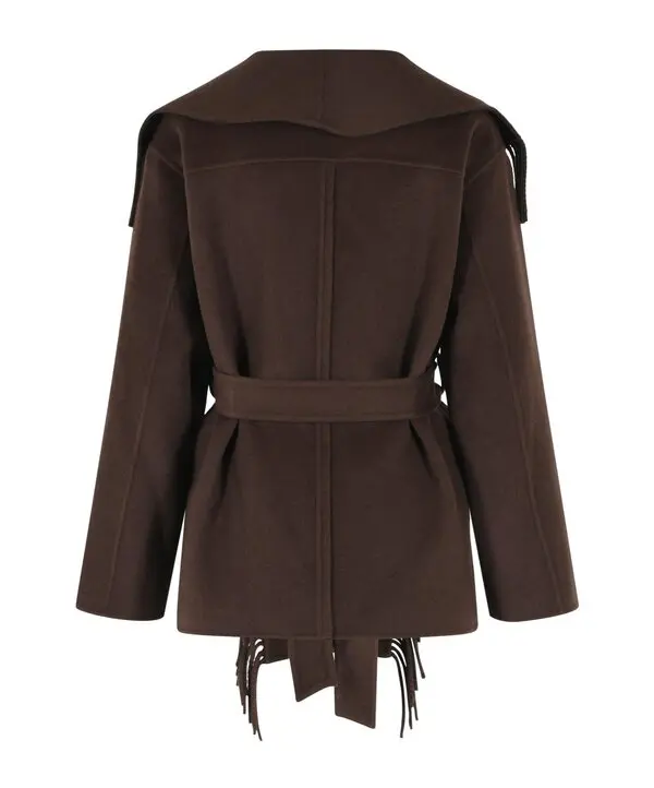 Simkhai Rowen Fringe-trimmed Wool Jacket
