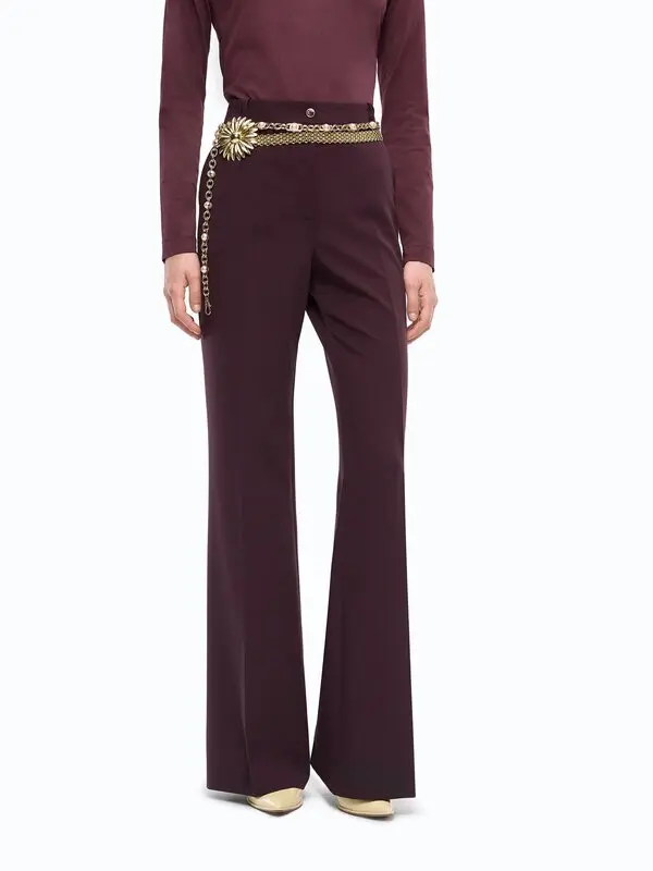 Pinko Pressed-crease Wide-leg Trousers