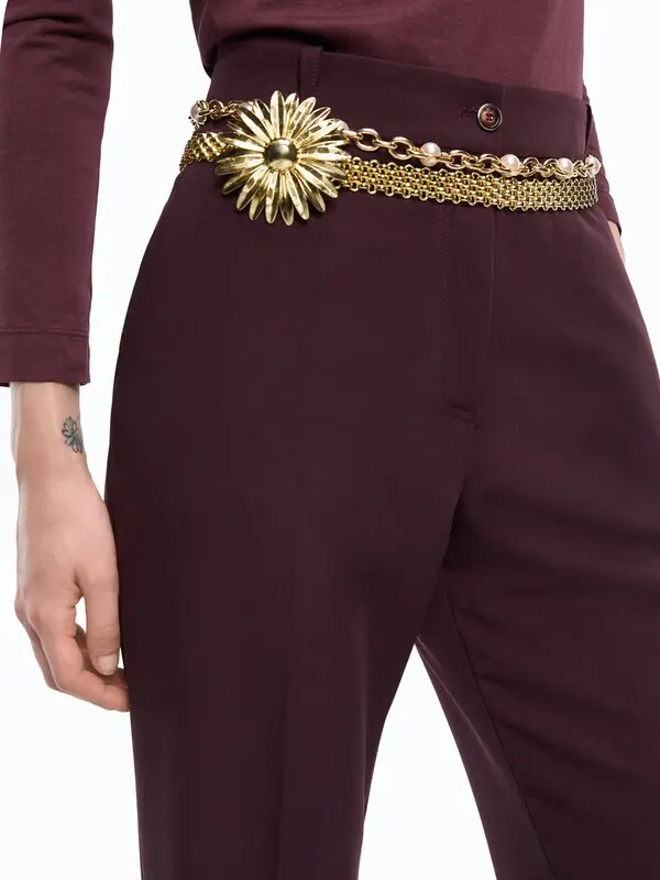 Pinko Pressed-crease Wide-leg Trousers
