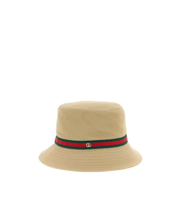 Gucci Web Ribbon Bucket Hat - Beige