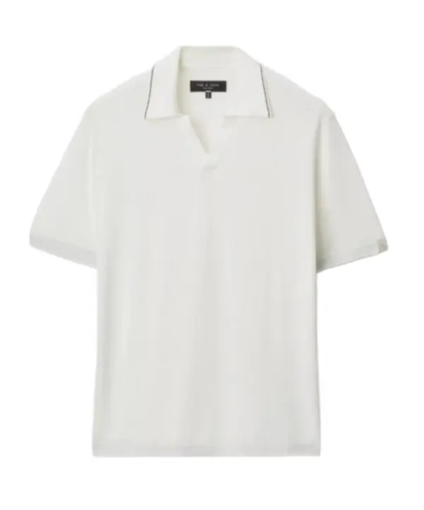 Rag & Bone Silk-cotton Blend Johnny-collar Polo Shirt