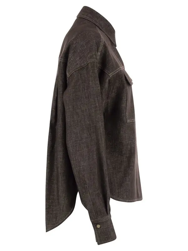 Brunello Cucinelli Long-sleeved Denim Shirt