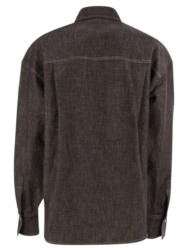 Brunello Cucinelli Long-sleeved Denim Shirt