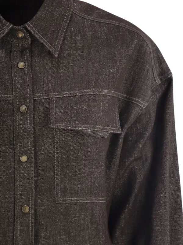 Brunello Cucinelli Long-sleeved Denim Shirt