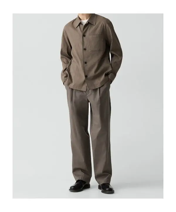 Theory Long-sleeve Shirt-style Jacket With Patch Pockets