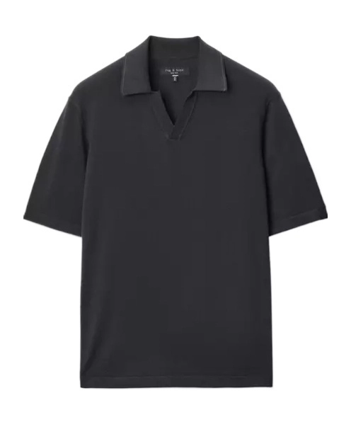 Rag & Bone Silk-cotton Blend Johnny-collar Polo Shirt