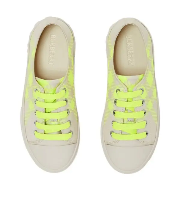 Burberry Checked Canvas Sneakers