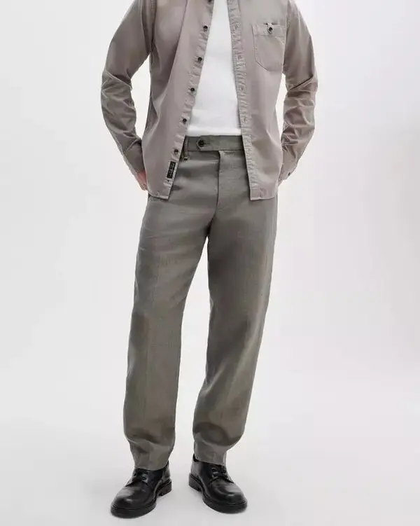 Rag & Bone Evan Linen Trousers - Gray