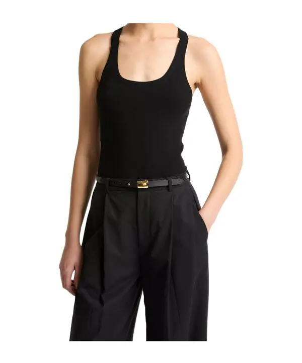 Vince Milano-stitch Scoop-neck Sweater Tank - Black
